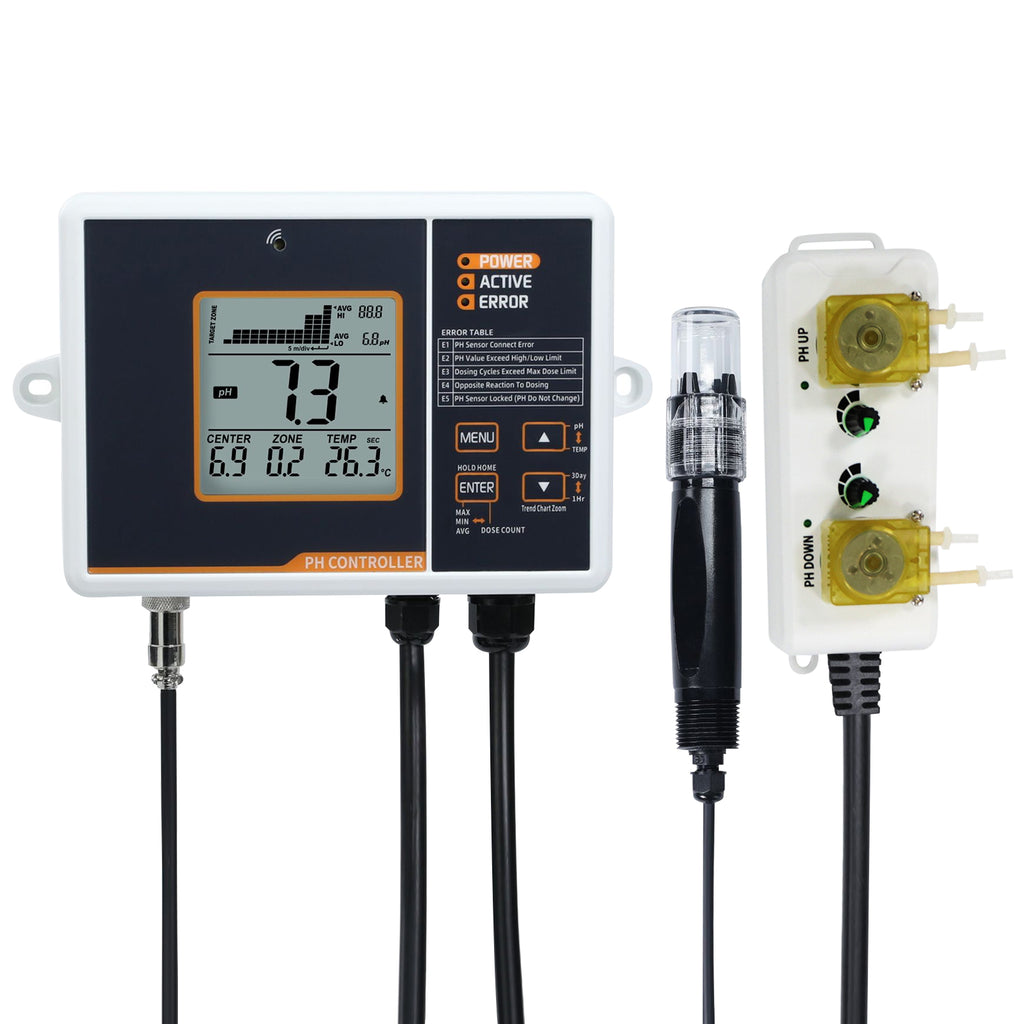 TK402PLUS pH Controller with Dual Relay and Temperature Measurement fo ...