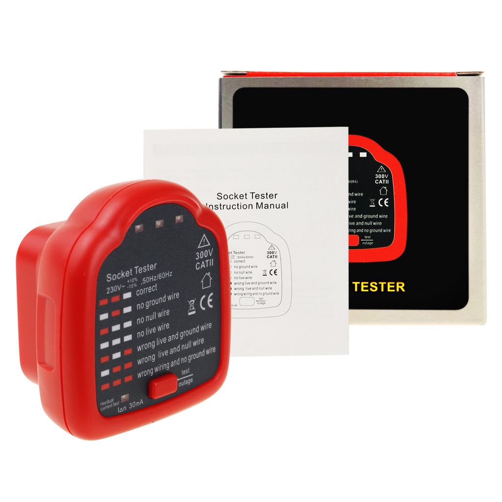 Electrical Tester US/EU Digital Display Socket Tester Plug Polarity ...