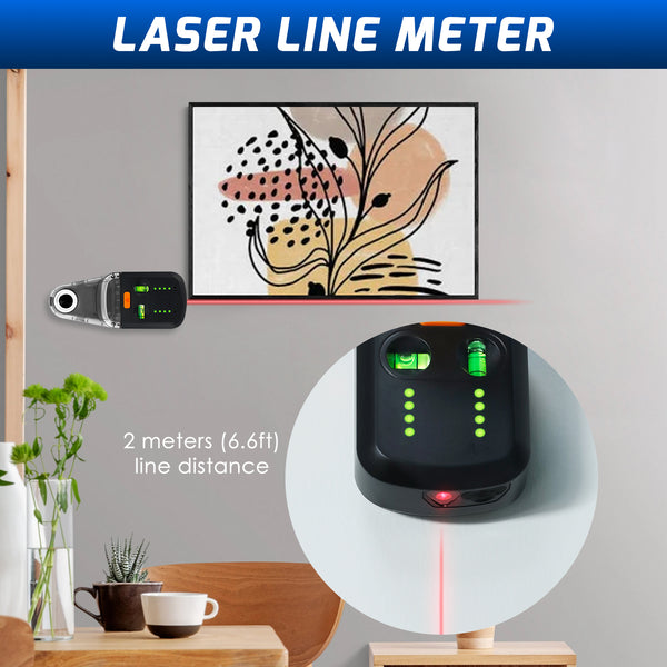 TK439PLUS-R Laser Level Meter with Horizontal and Vertical Bubble Leve ...