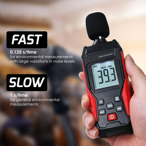 TK417PLUS Handheld Sound Level Noise Meter Decibel Tester Fast/Slow Ti ...
