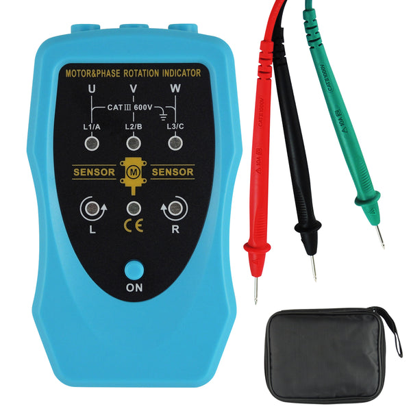 MPTK-1035 Phase Sequence and Motor Rotation Conveyors Pump Tester Meter ...
